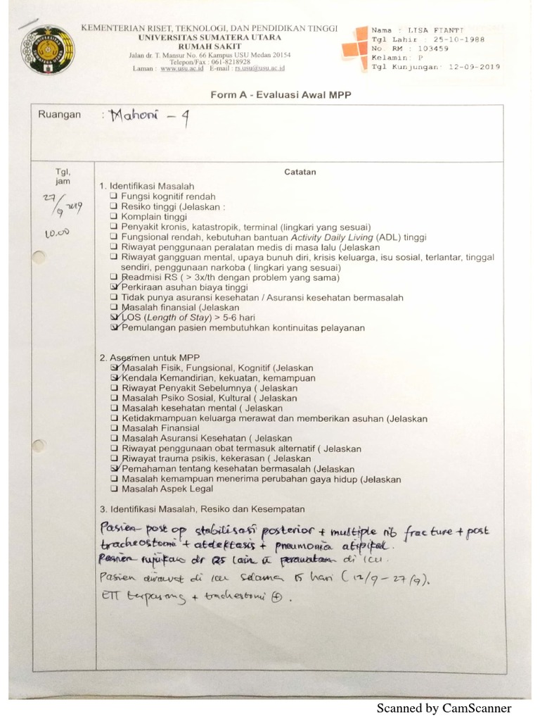 Contoh Form A Dan B MPP | PDF