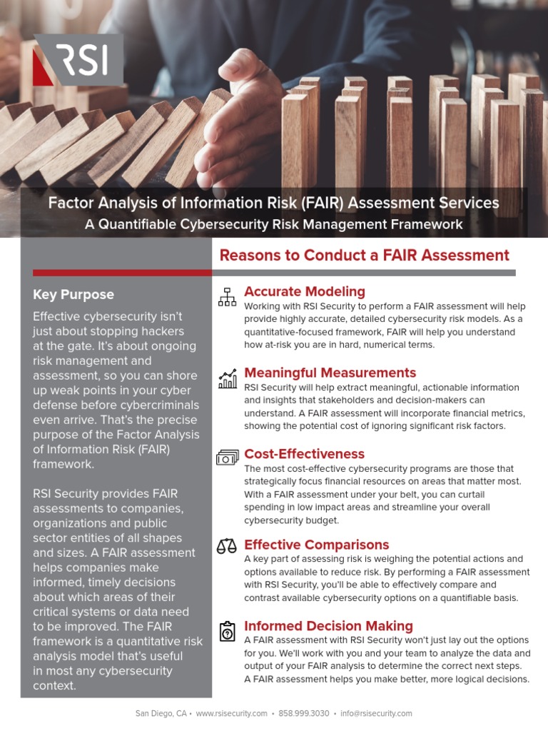 Factor Analysis of Information Risk (FAIR) Assessment Services | PDF ...
