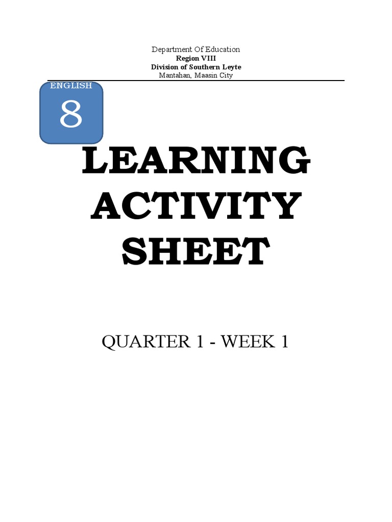 En8-Q1-Las-L1-W1-Noting Context Clues | PDF | Learning