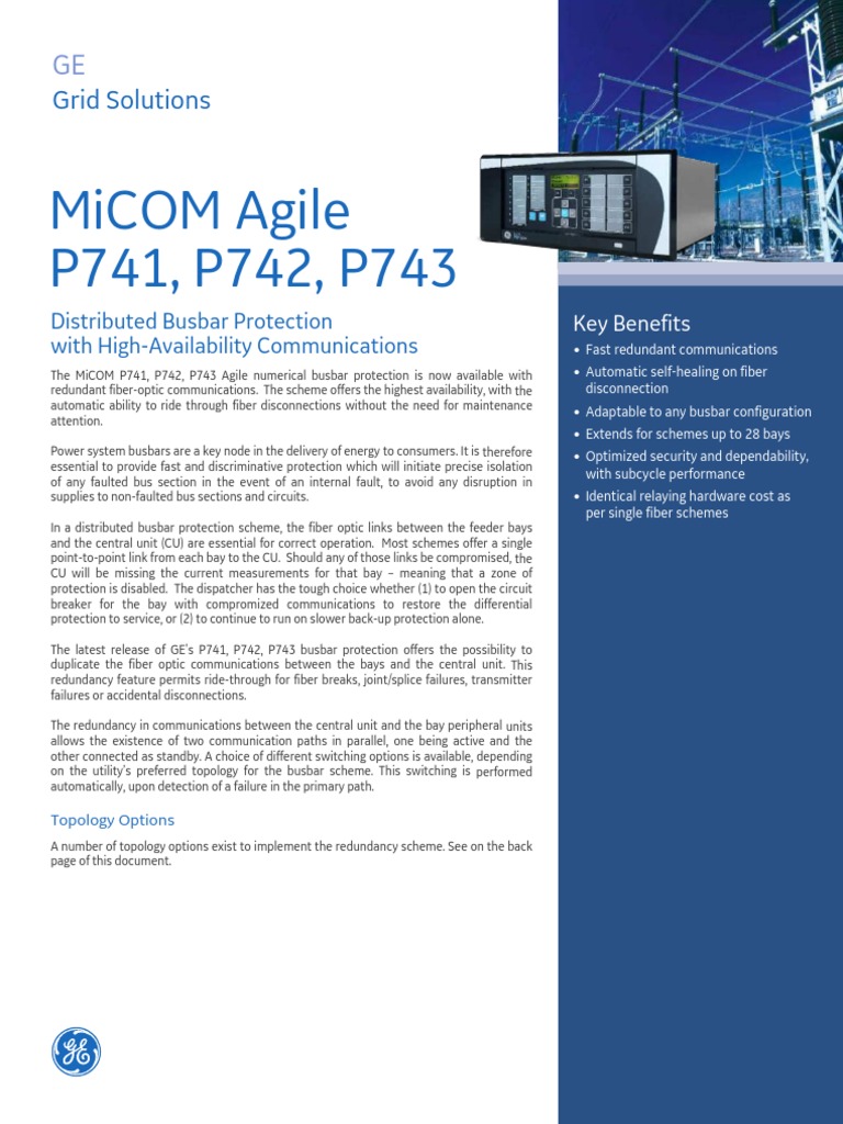 Micom Agile P741, P742, P743: Grid Solutions | PDF | Network Topology ...