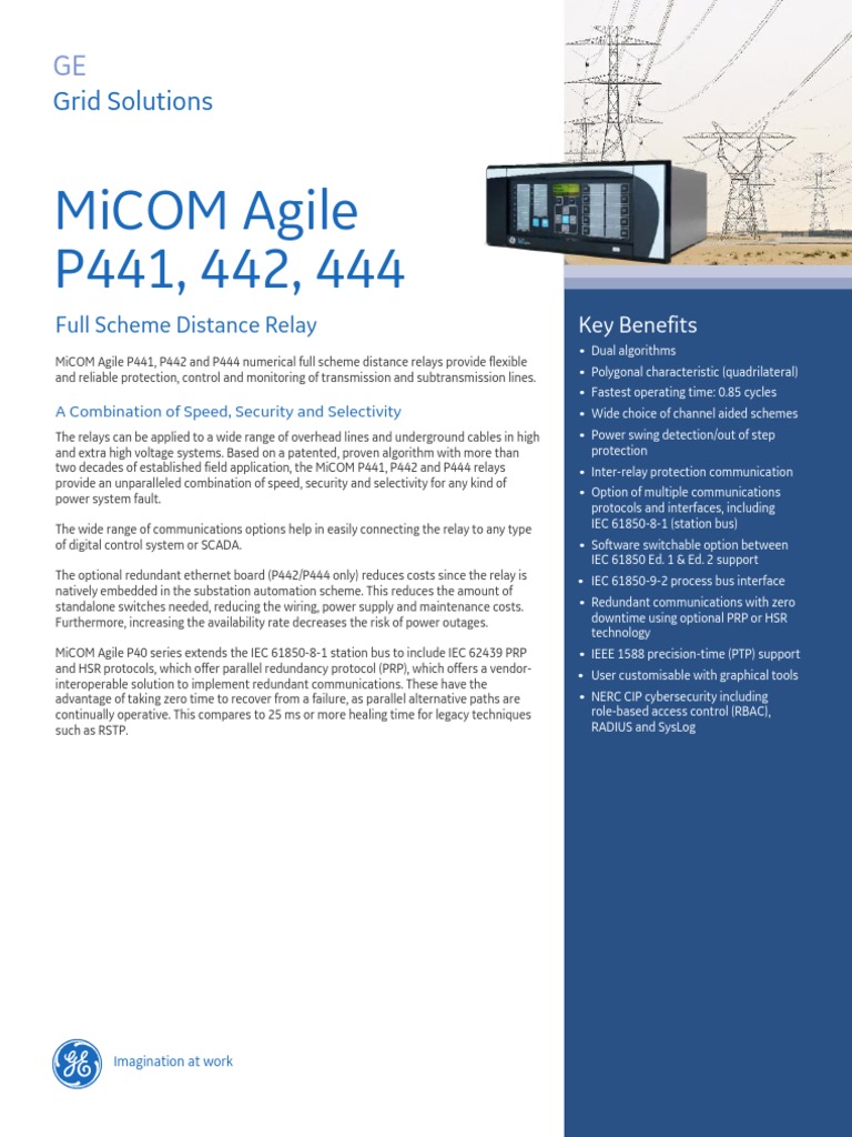 Micom Agile P441, 442, 444: Grid Solutions | PDF | Relay | Electric ...