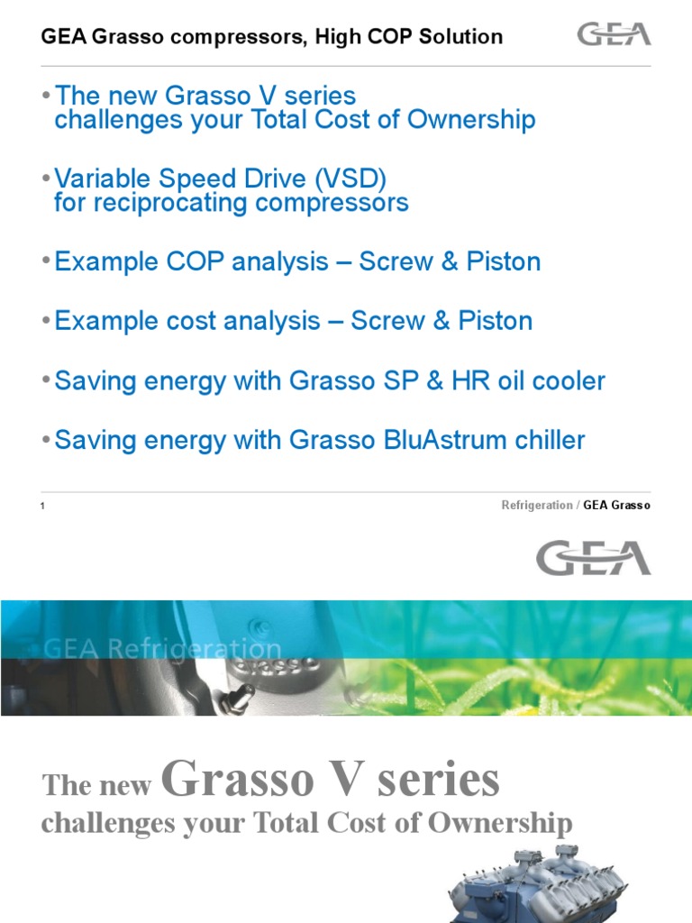Grasso V Series Compressor | PDF | Refrigerator | Mechanical Engineering