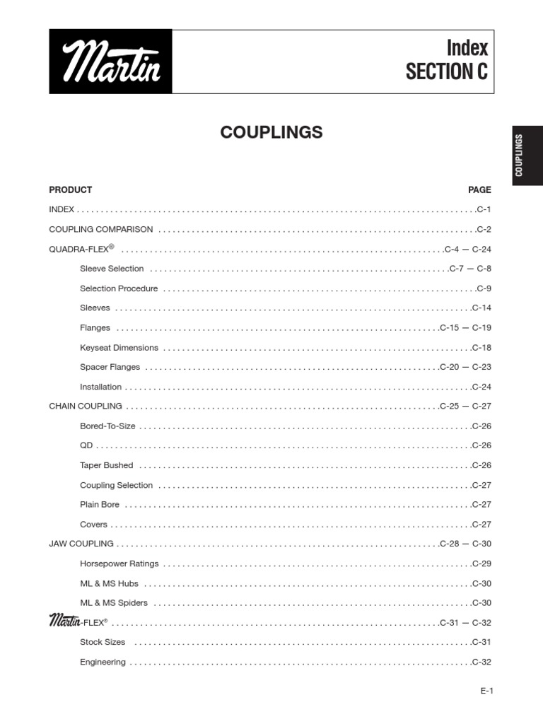 Index Section C: Couplings | PDF | Mechanical Engineering | Chemistry