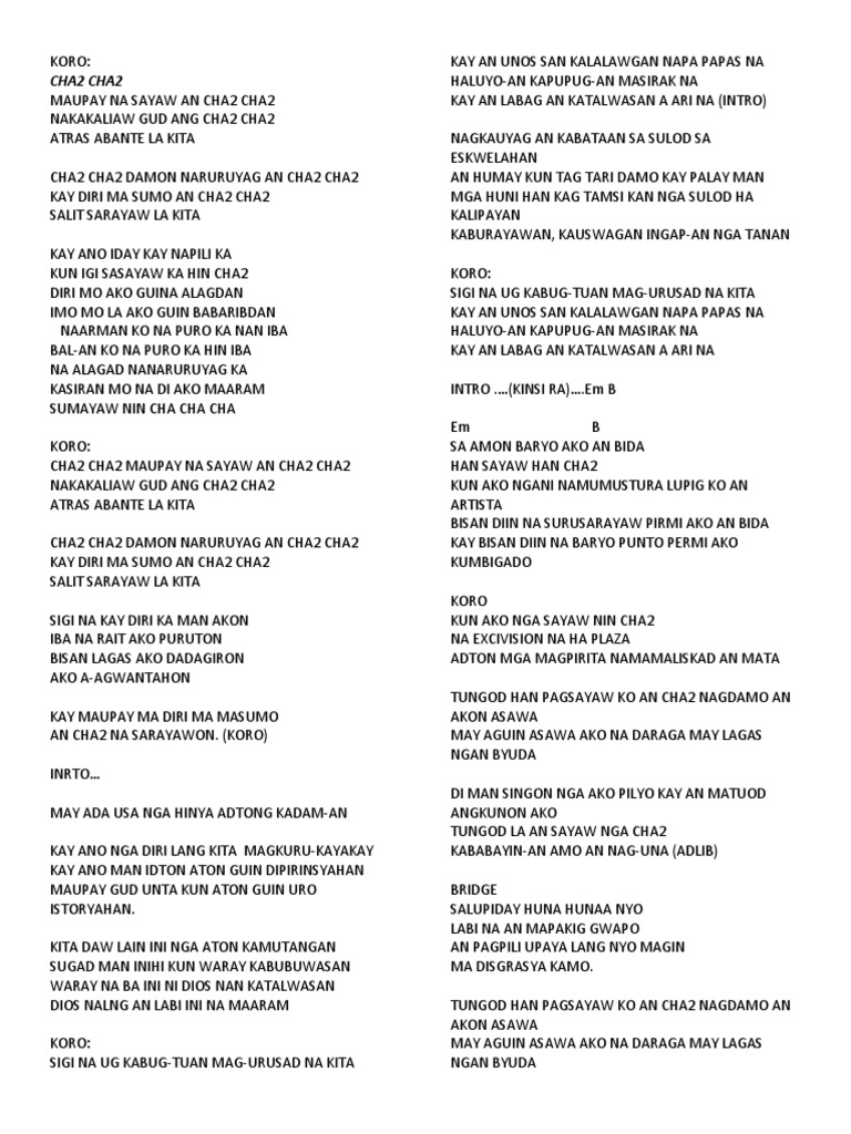 Waray Cebu Chacha Med-Jimmy | PDF