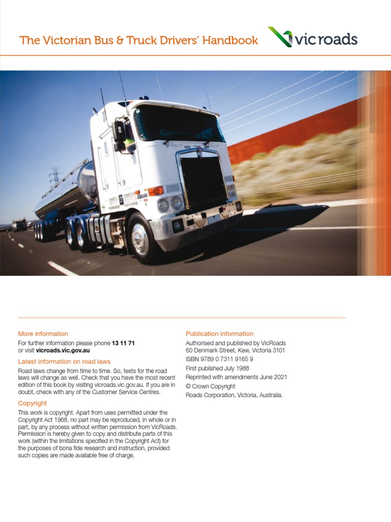 Victorian Bus and Truck Drivers Handbook | PDF | Truck | Driver's License