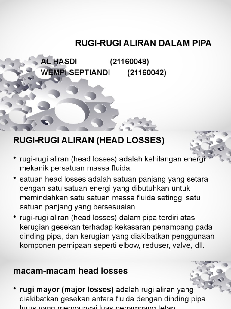 Rugi-Rugi Aliiran Fluida | PDF