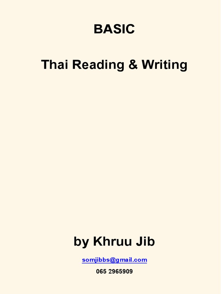 Basic Thai Reading and Writing | PDF