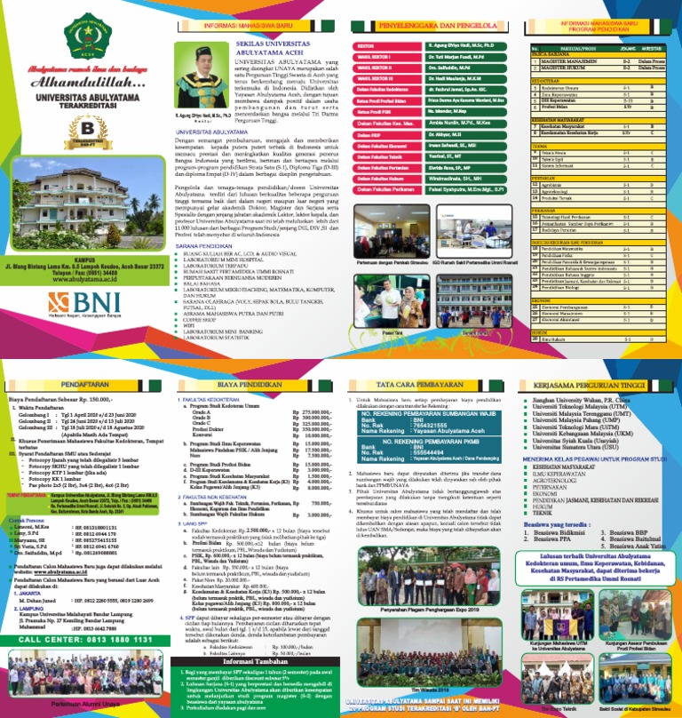 Brosur S1 Unaya 2020 | PDF