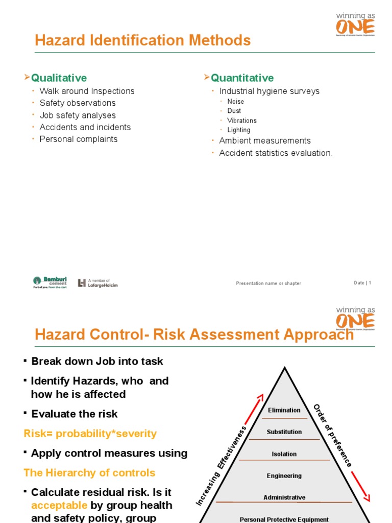 Hazard Identification Methods: Qualitative Quantitative | PDF | Risk ...