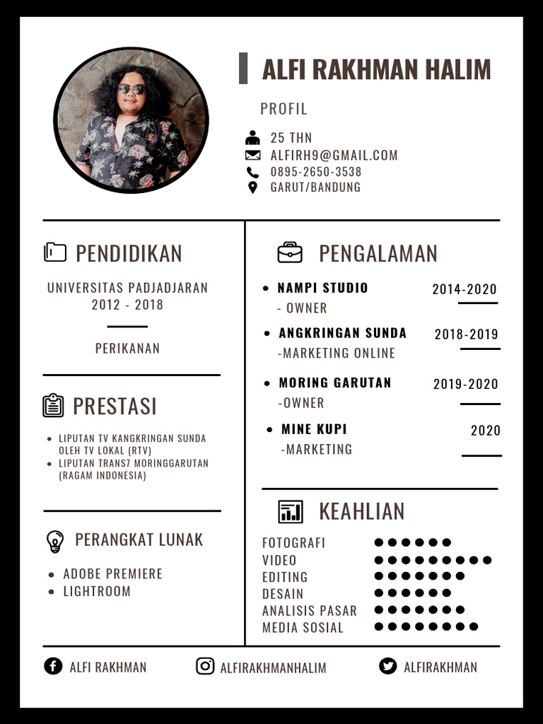 CV Alfi Rakhman Halim | PDF