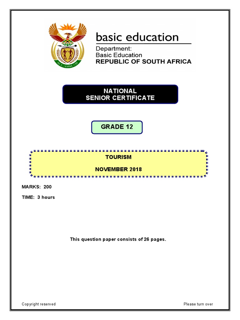 National Senior Certificate: Grade 12 | PDF | Tourism | Exchange Rate