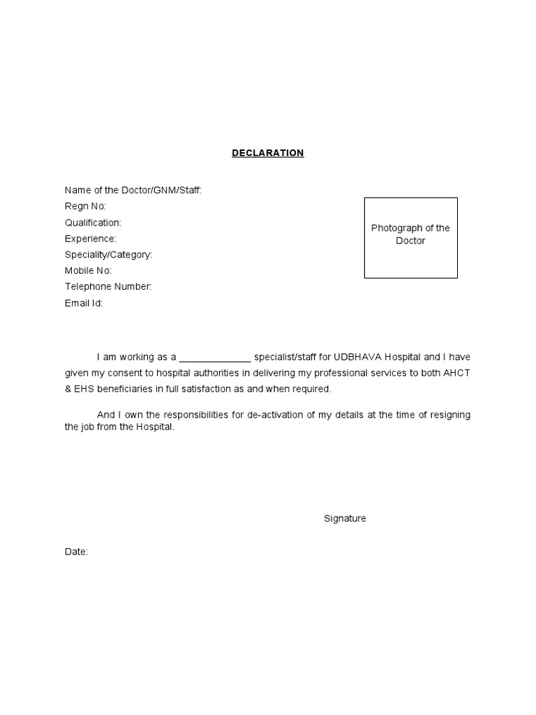 Declaration Format | PDF