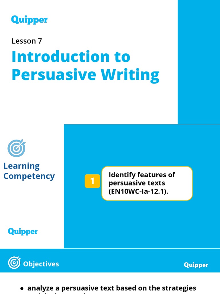 Introduction To Persuasive Writing | PDF | Persuasion | Opinion