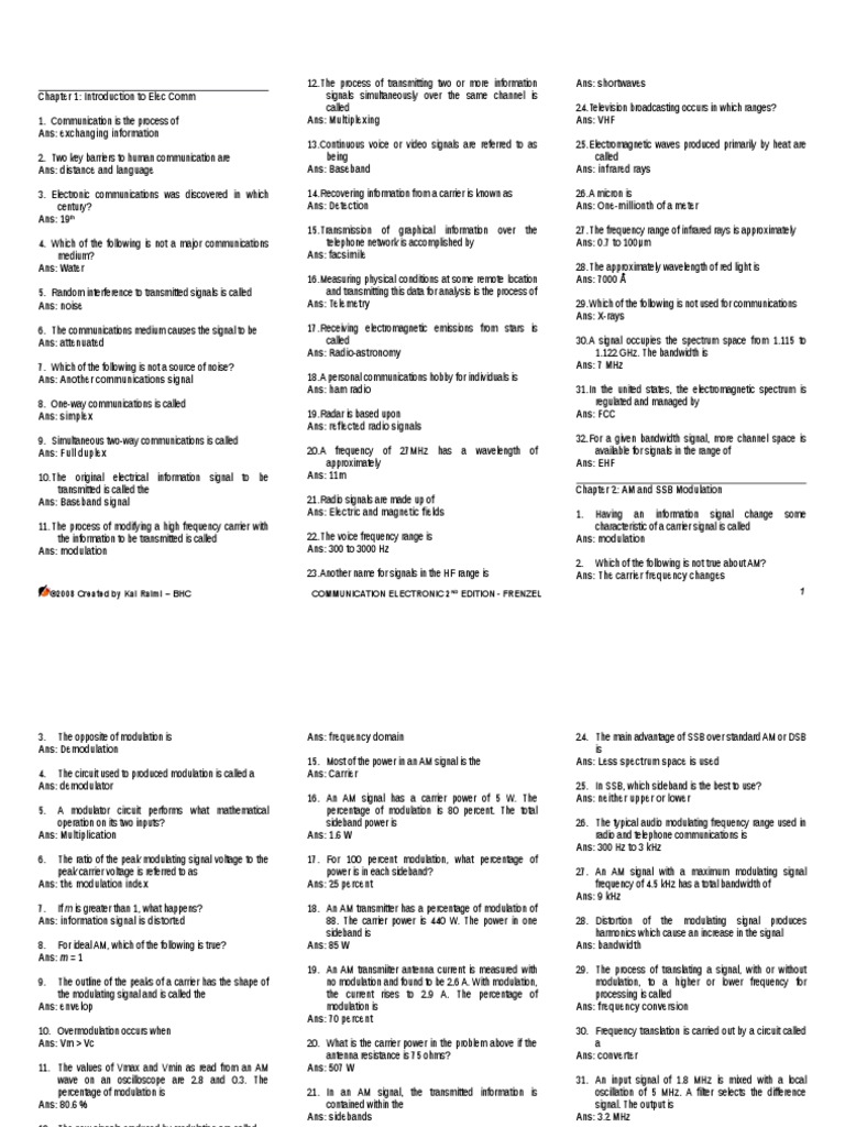 Frenzel Qa PDF Free | PDF | Frequency Modulation | Detector (Radio)