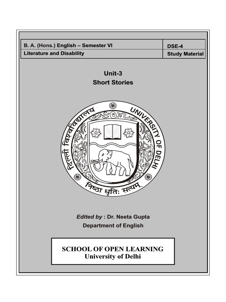 Short Stories on Disability Themes | PDF | Experience | Disability