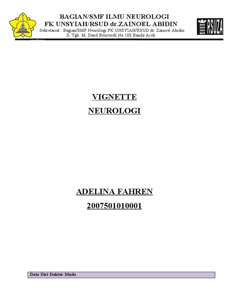 Vignette Neurologi: Stroke, Tetanus, Epilepsi | PDF | Sains & Matematika