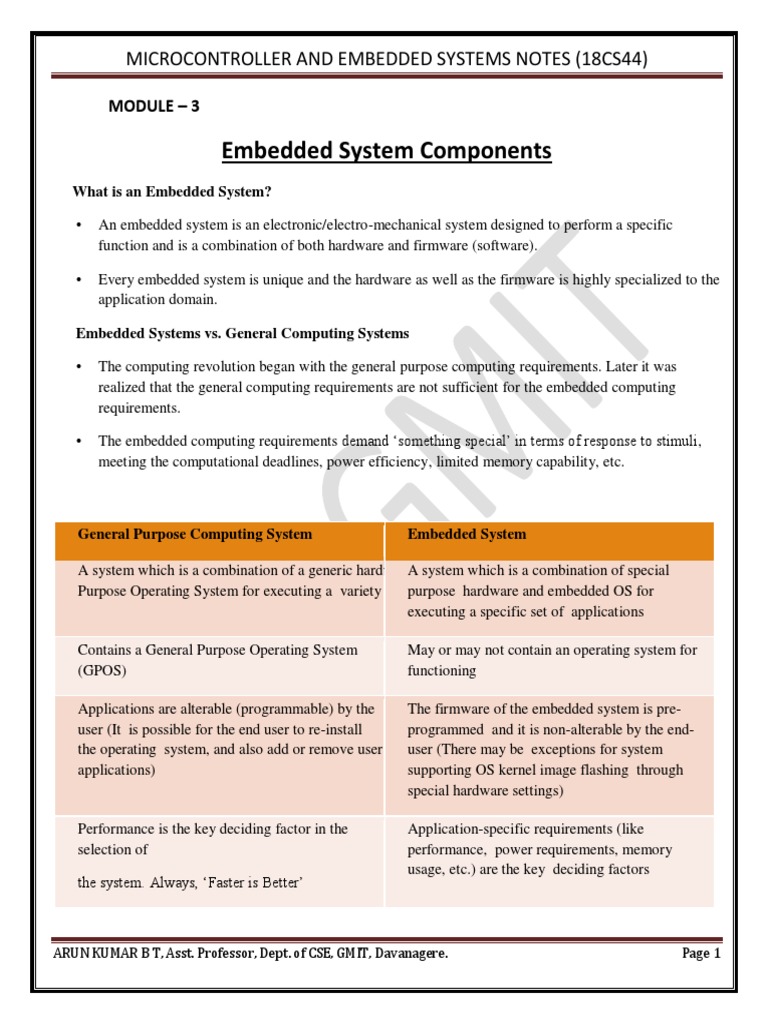 MC&ES Module3 CSE Notes | PDF | Random Access Memory | Microcontroller