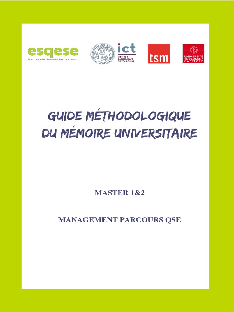 Guide méthodologique du mémoire universitaire | PDF | Science | Mémoire