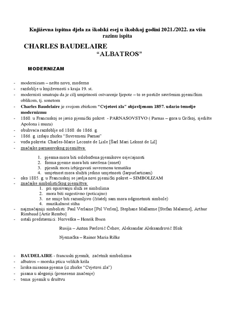 Skripta Za Eseje - Viša Razina | PDF