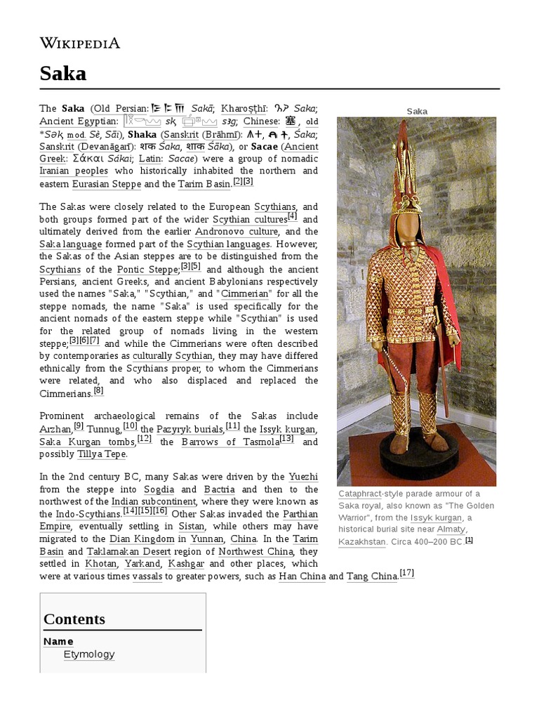 Saka | PDF | Cyrus The Great | Iranian Peoples