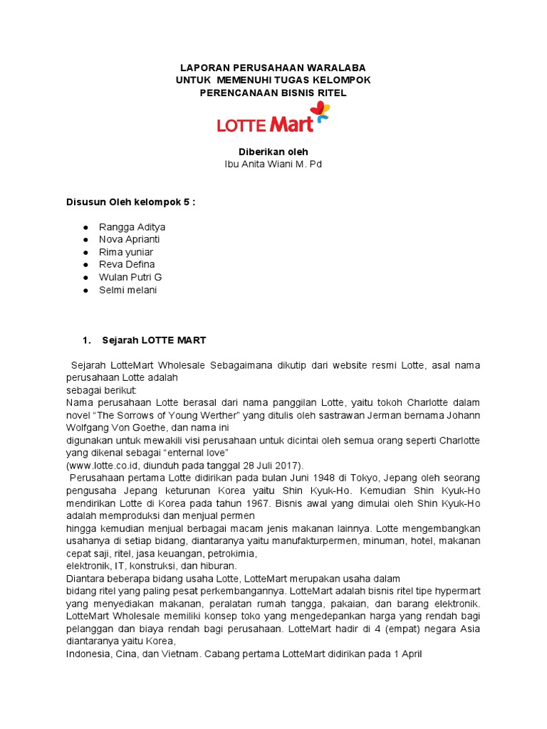 Laporan Perusahaan Waralaba | PDF