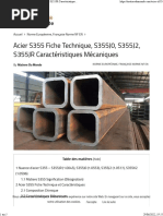 Fiche technique de l'acier S235 | PDF | Matériaux | Génie du bâtiment