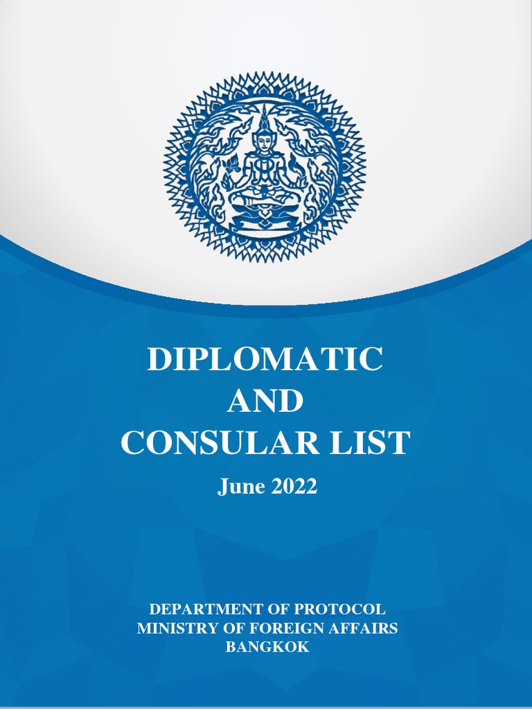 Diplomatic AND Consular List: June 2022 | PDF | Diplomatic Mission ...