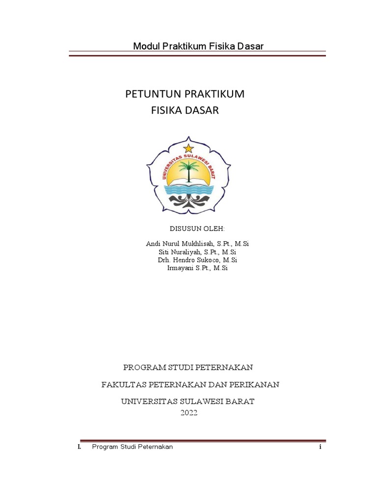 Penuntun Praktikum - Fisika - Dasar | PDF