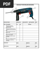 Hilti Machine Checklist | PDF