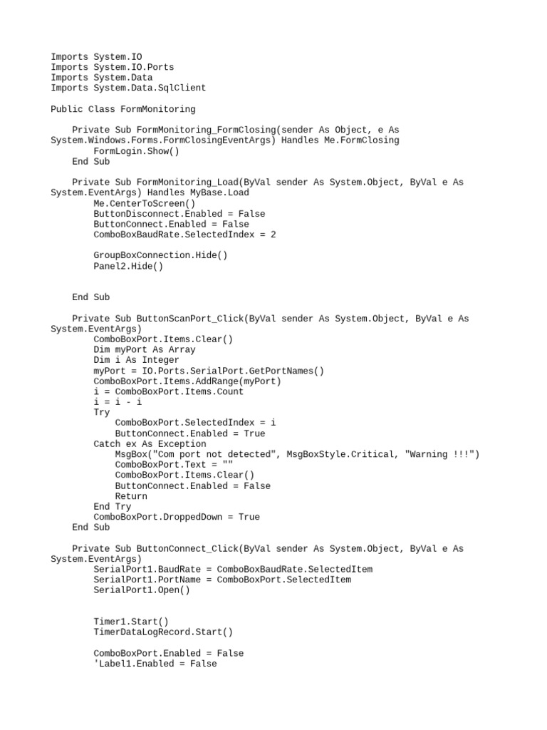 Coding Form Monitor | PDF | Information Age | Information Technology ...