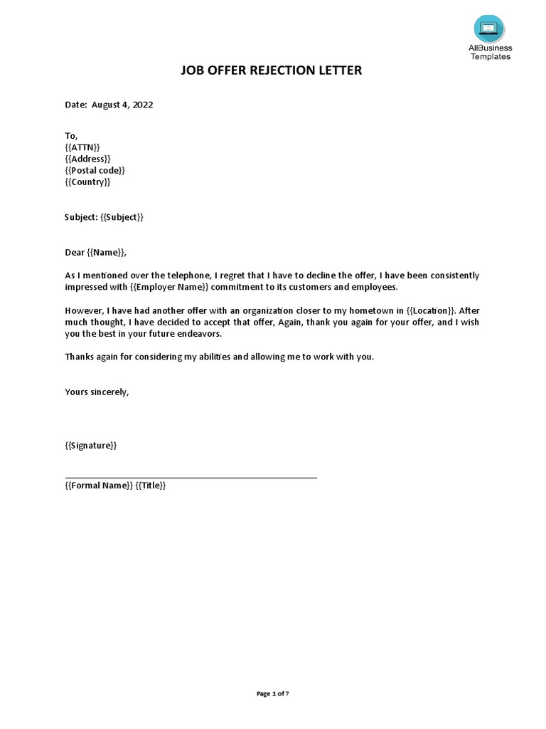 A Respectful Decline: Exploring Alternative Opportunities | PDF | Business