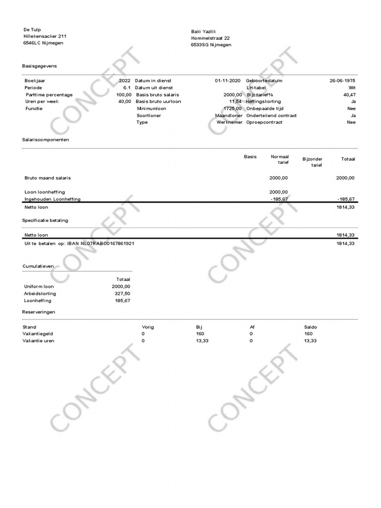 Loonstrook Aysel | PDF