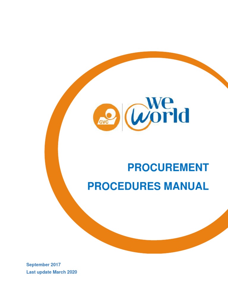 Annex 6b - WW-GVC Procurement Procedures Manual | PDF | Procurement ...
