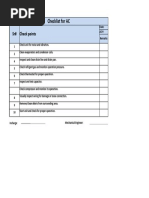 Airconditioning Daily Maintenance Checklist | PDF | Electromechanical ...