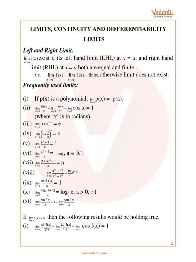 Calculus Basics for Students | PDF | Function (Mathematics) | Derivative