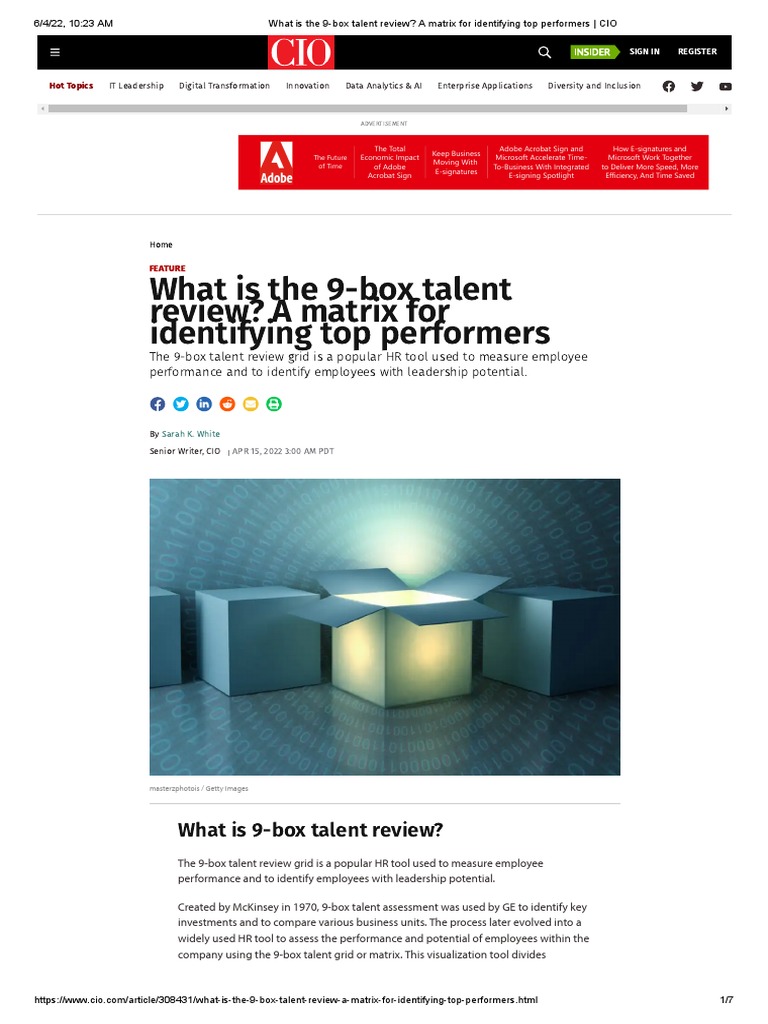 What Is The 9-Box Talent Review - A Matrix For Identifying Top ...