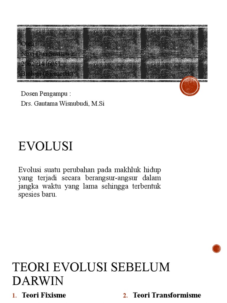 Teori Evolusi | PDF | Sains & Matematika