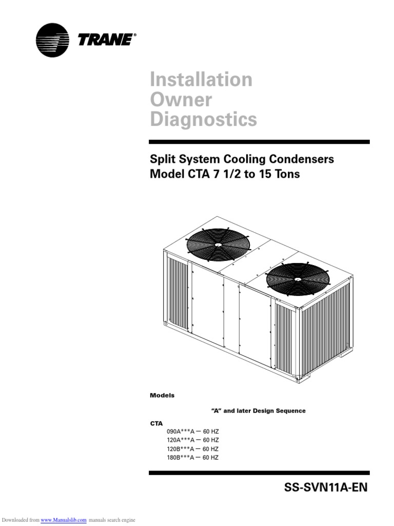 Trane Cta 7 Series Installation | PDF | Leak | Pipe (Fluid Conveyance)