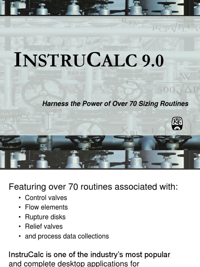 Instrucalc Brochure | Download Free PDF | Valve | Flow Measurement