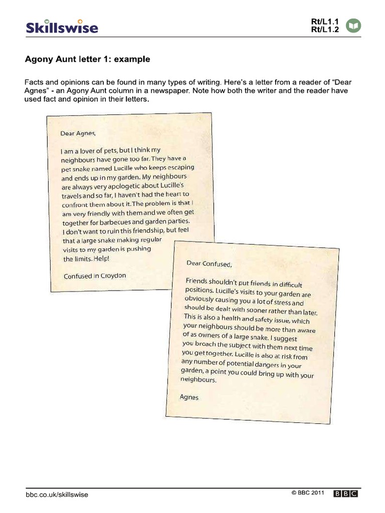 Agony Aunt Example | PDF