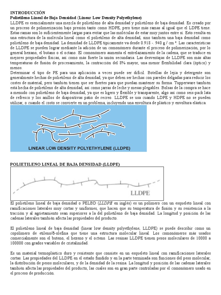 Polietileno Lineal de Baja Densidad Listoo | PDF | Polímeros | Polietileno