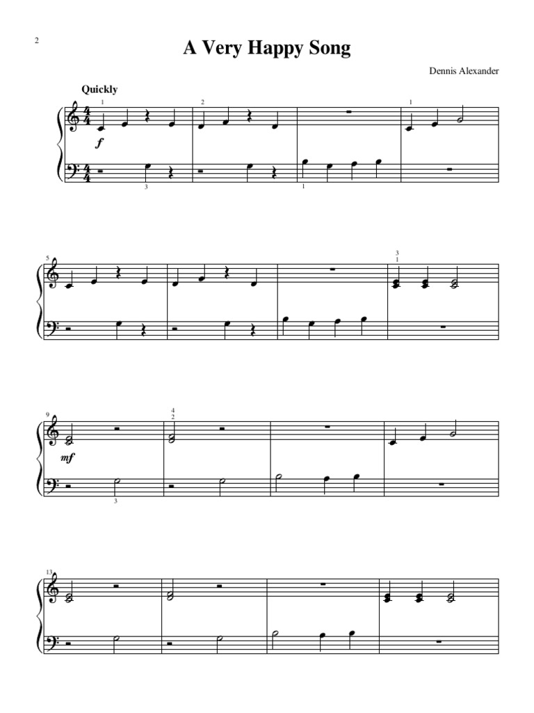 NEW! A Very Happy Song - Alexander | PDF