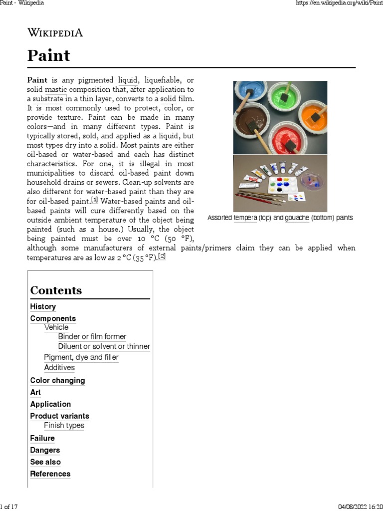 Paint - Wikipedia | PDF | Paint | Paintings