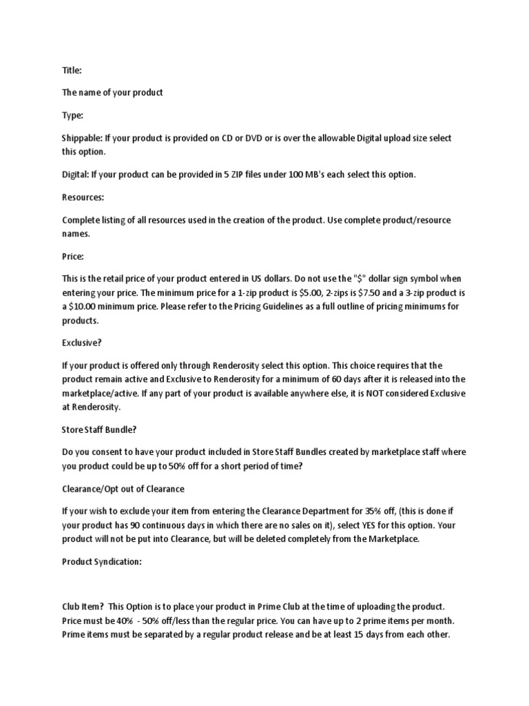 ProductUploadTutorial Renderosity | PDF | Software | Computing