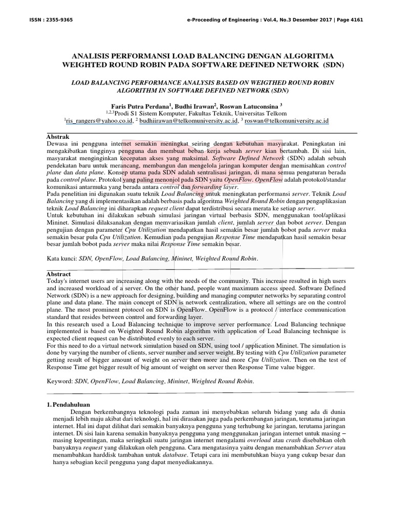Analisis Load Balancing SDN dengan WRR | PDF | Komputer