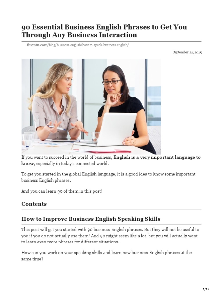 How To Speak Business English | PDF | English Language | Brainstorming