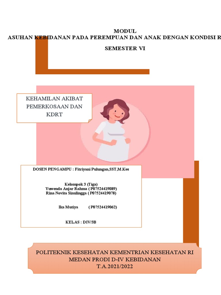 Modul Kelompok 3B Asuhan Kebidanan Pada Perempuan Dan Anak Dengan Kondisi Rentan | PDF