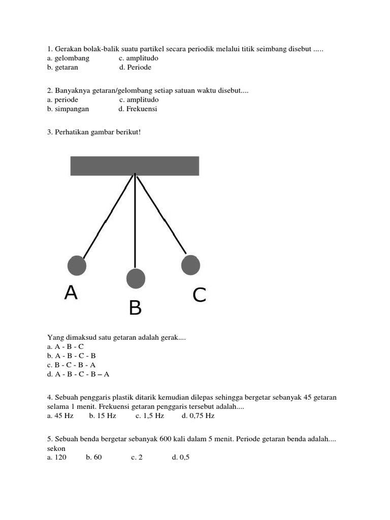 Soal Kelas 8 Getaran Dan Gelombang | PDF