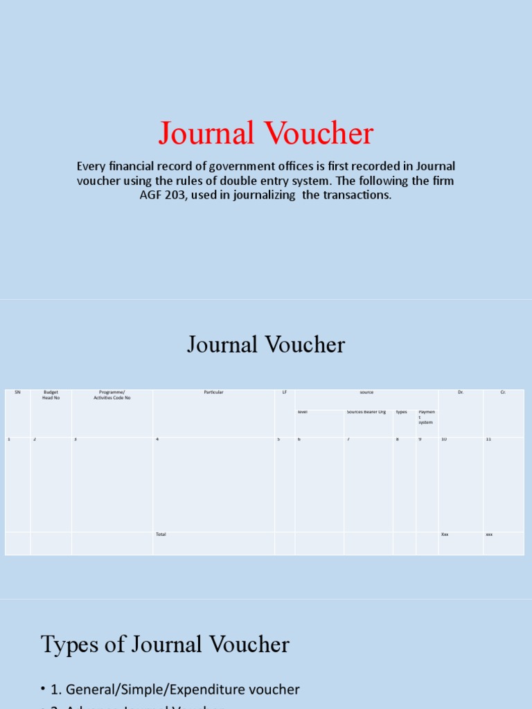 journal voucher | PDF | Payments | Voucher