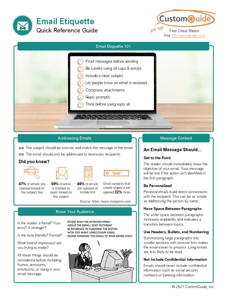 Email Etiquette: Quick Reference Guide | Download Free PDF | Computing ...